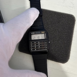 Casio CA-53W- Wrist Watch Black Color/ Original Tin Casio Box/ Very ...