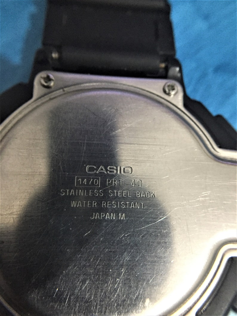 Vintage Men Casio PRT Pro Prt-40 / Modüle 1470 TEK/ Watch Triple Sensor ...