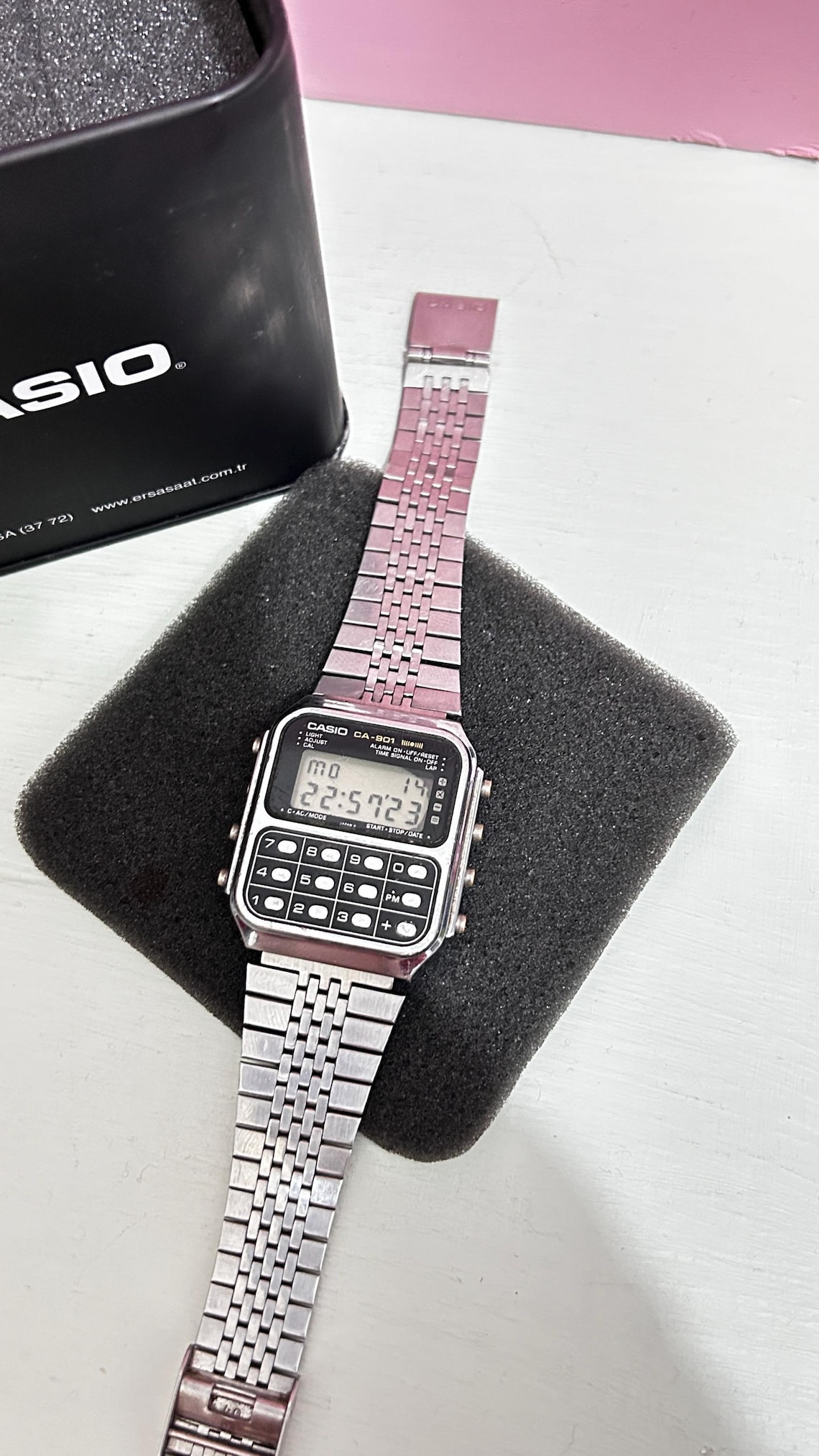 Casio CA-901 Black Model Game Calculator Watch Module 134 Very Good ...