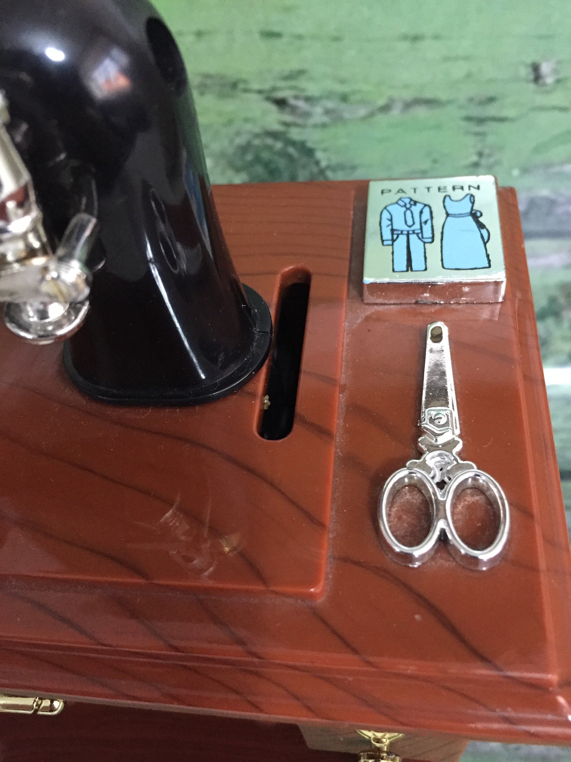 Nostalgic Vintage Music Box/ Sewing Music Box/ Brownm Music Box ...