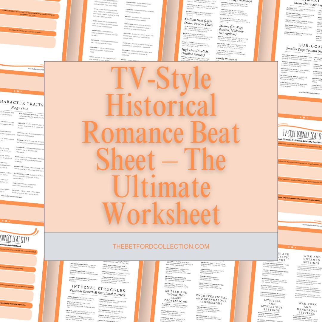 Historical Romance Beat Sheet: Novel Writing Template (digital Download ...