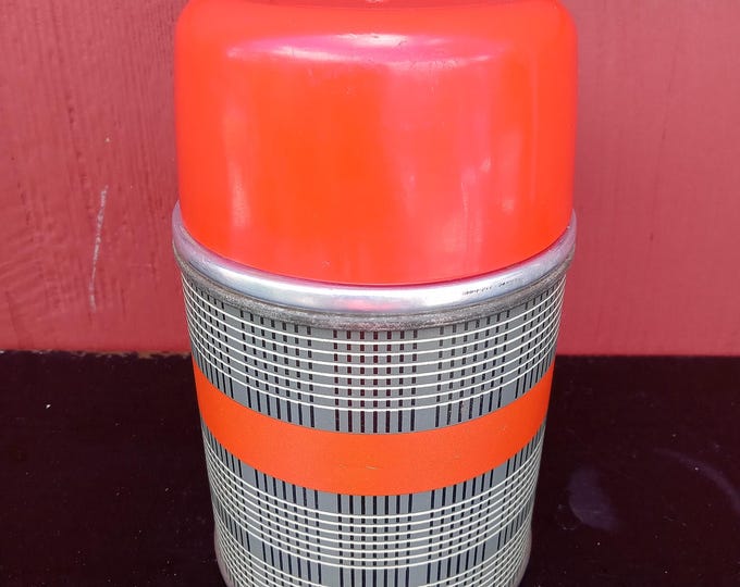 Vintage Plaid Thermos Aladdin Flask - Etsy