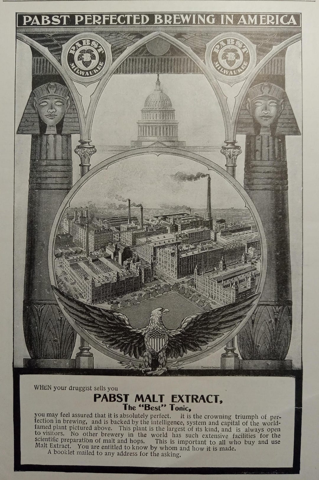 Antique Pabst Malt Extract Magazine Advert From 1896 - Etsy