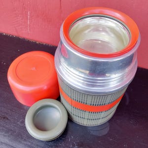 Vintage Plaid Thermos Aladdin Flask - Etsy