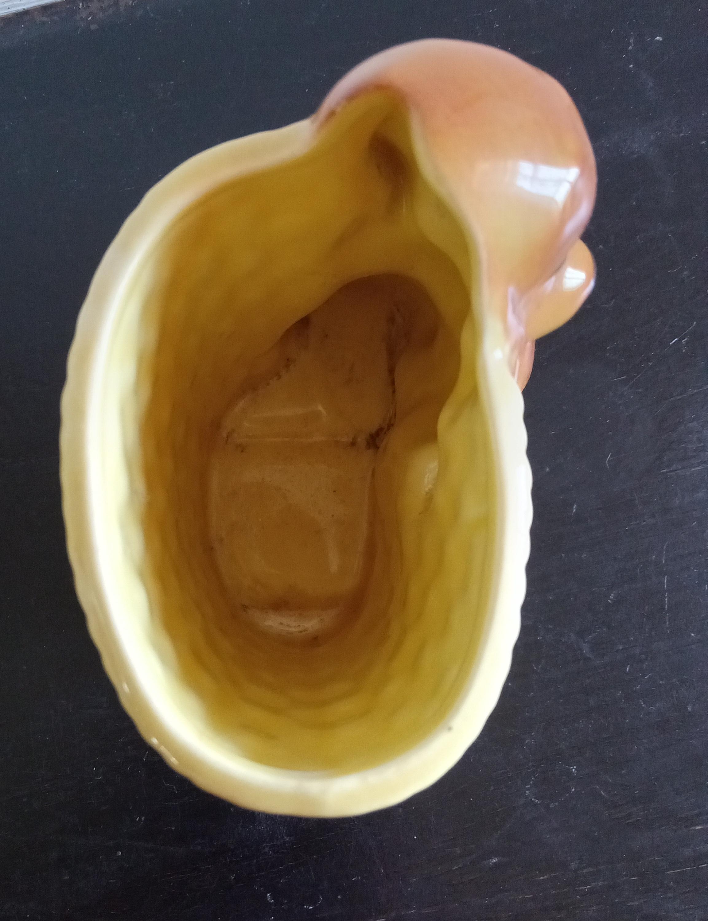 Vintage Royal Copley, Cocker Spaniel and Yellow Basket Planter Vase ...