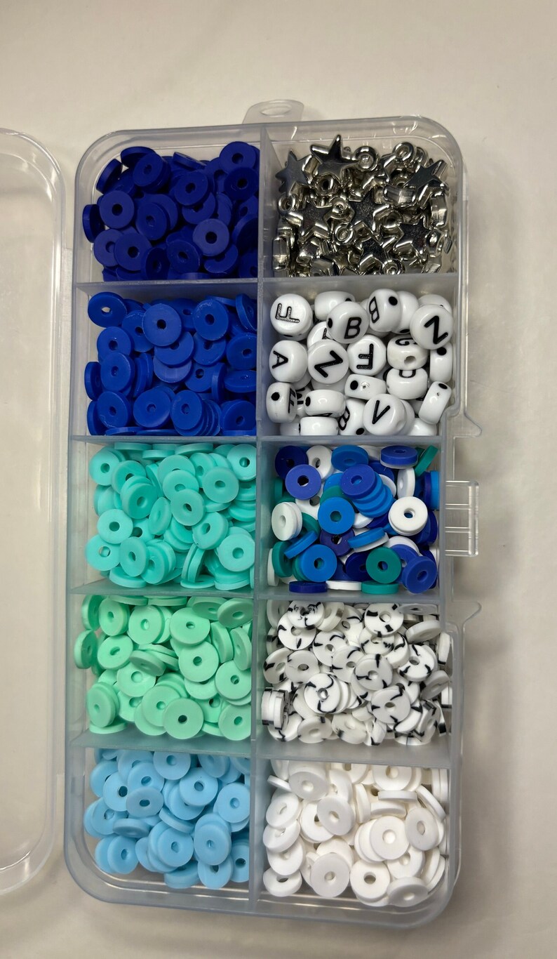 Blue Themed Diy Bracelet Make Your Own Bead Kit Birthday Christmas Gift ...