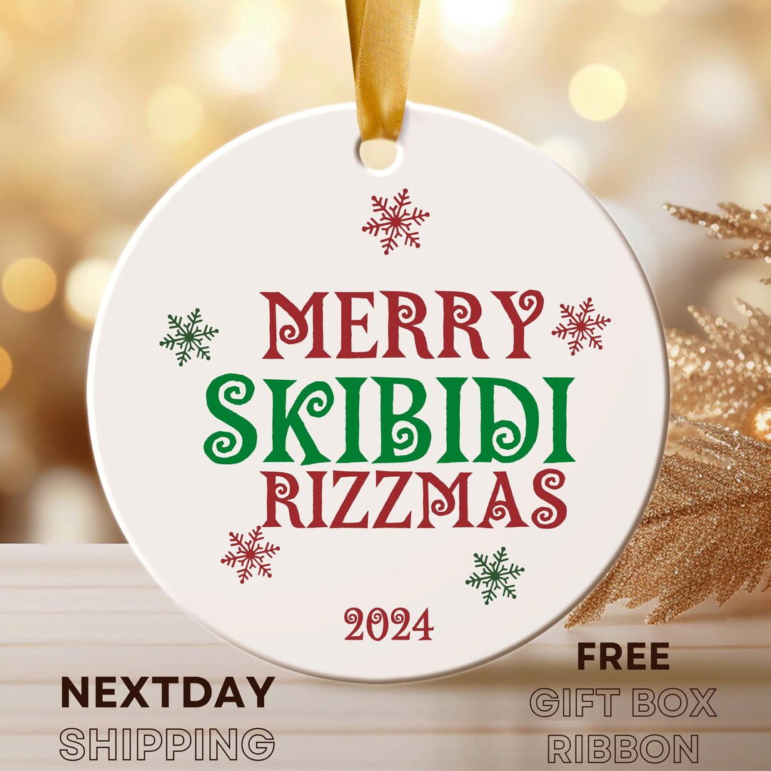 Merry Skibidi Rizzmas Ornament, Skibidi Toilet Christmas Ornament, 2024 ...