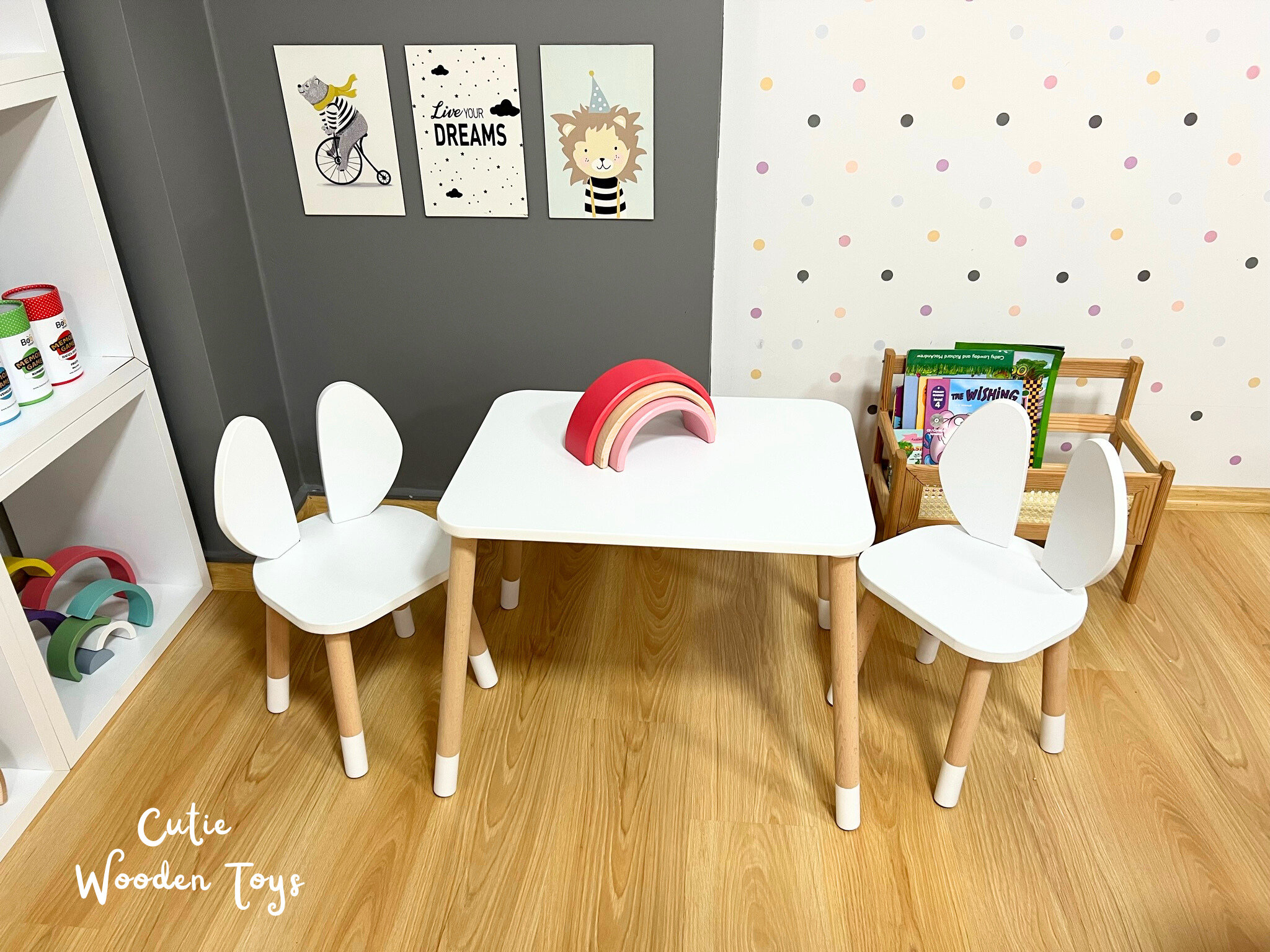 Montessori Table and Chair Wooden Kids Table and Chairs Set - Etsy