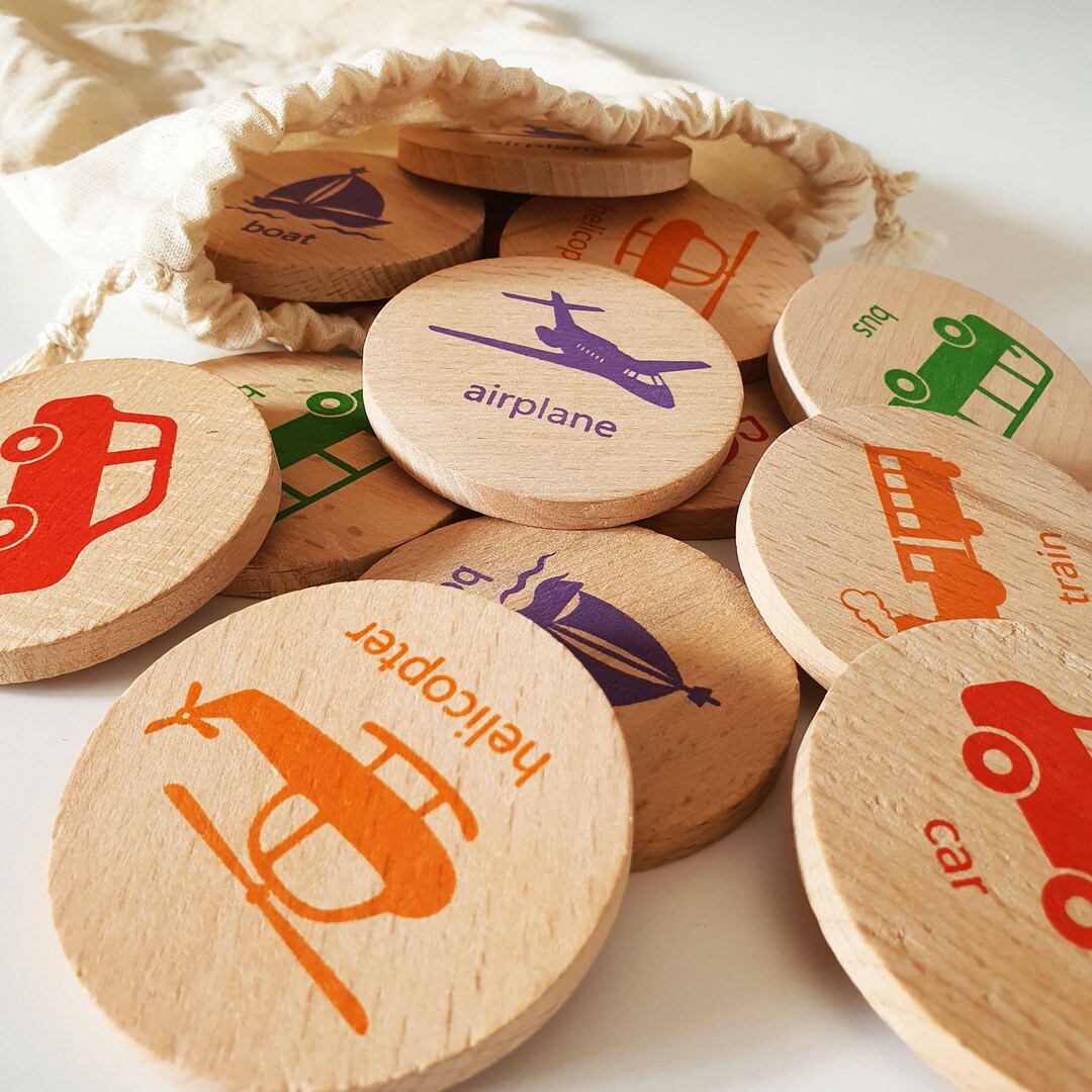 Wood Memory Game for Kids, Matching Cards, Wood Montessori Toys ...