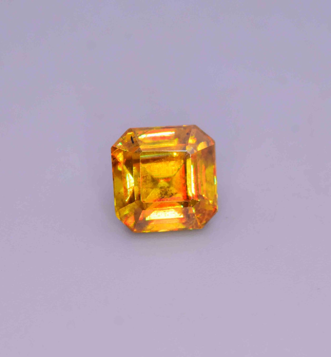 Natural Titanite Sphene Gemstone , Square Emerald Cut Ring\jewelry Size ...