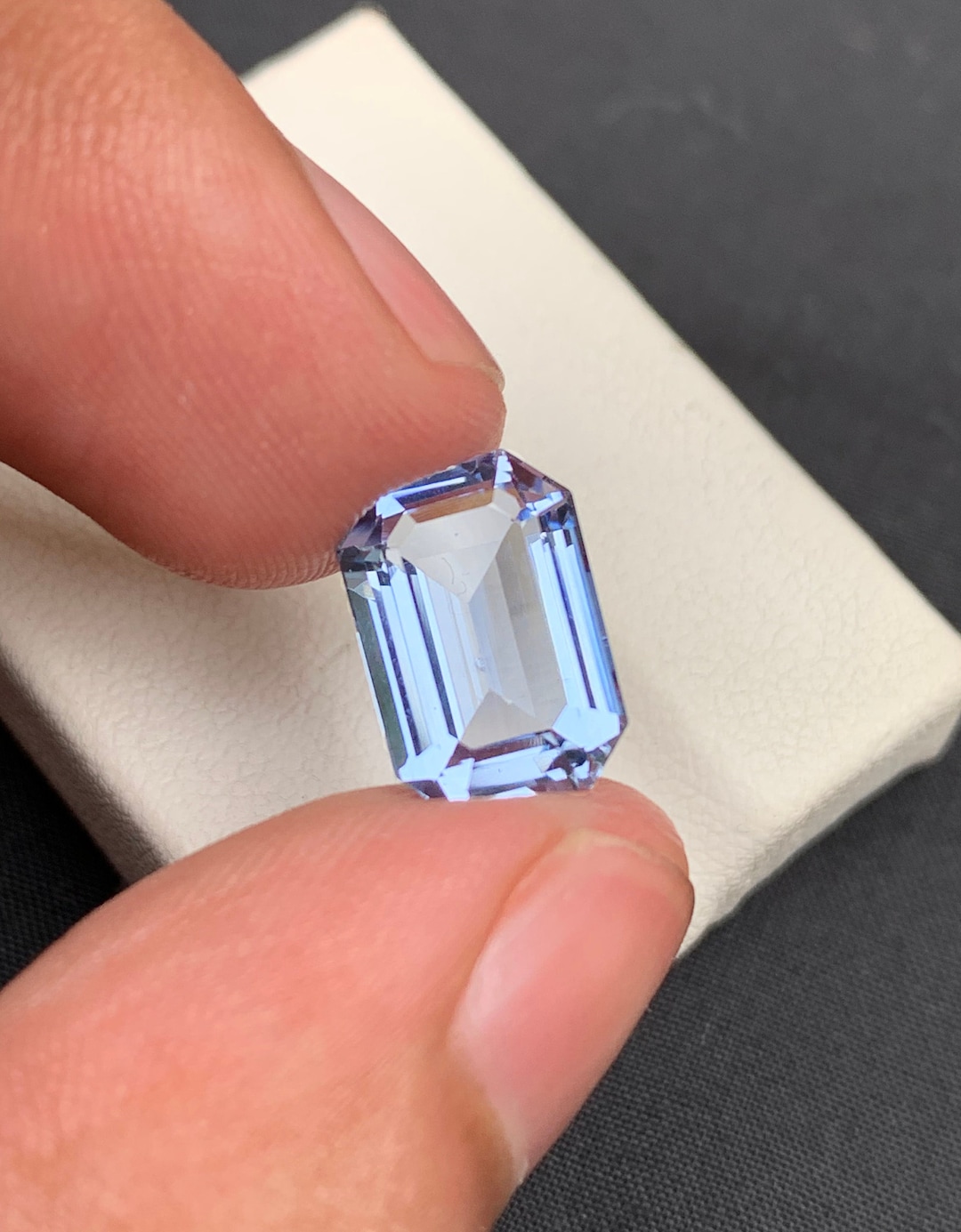 Emerald Cut Aquamarine Gemstone: Deep Blue, 4.30 Carats - Etsy