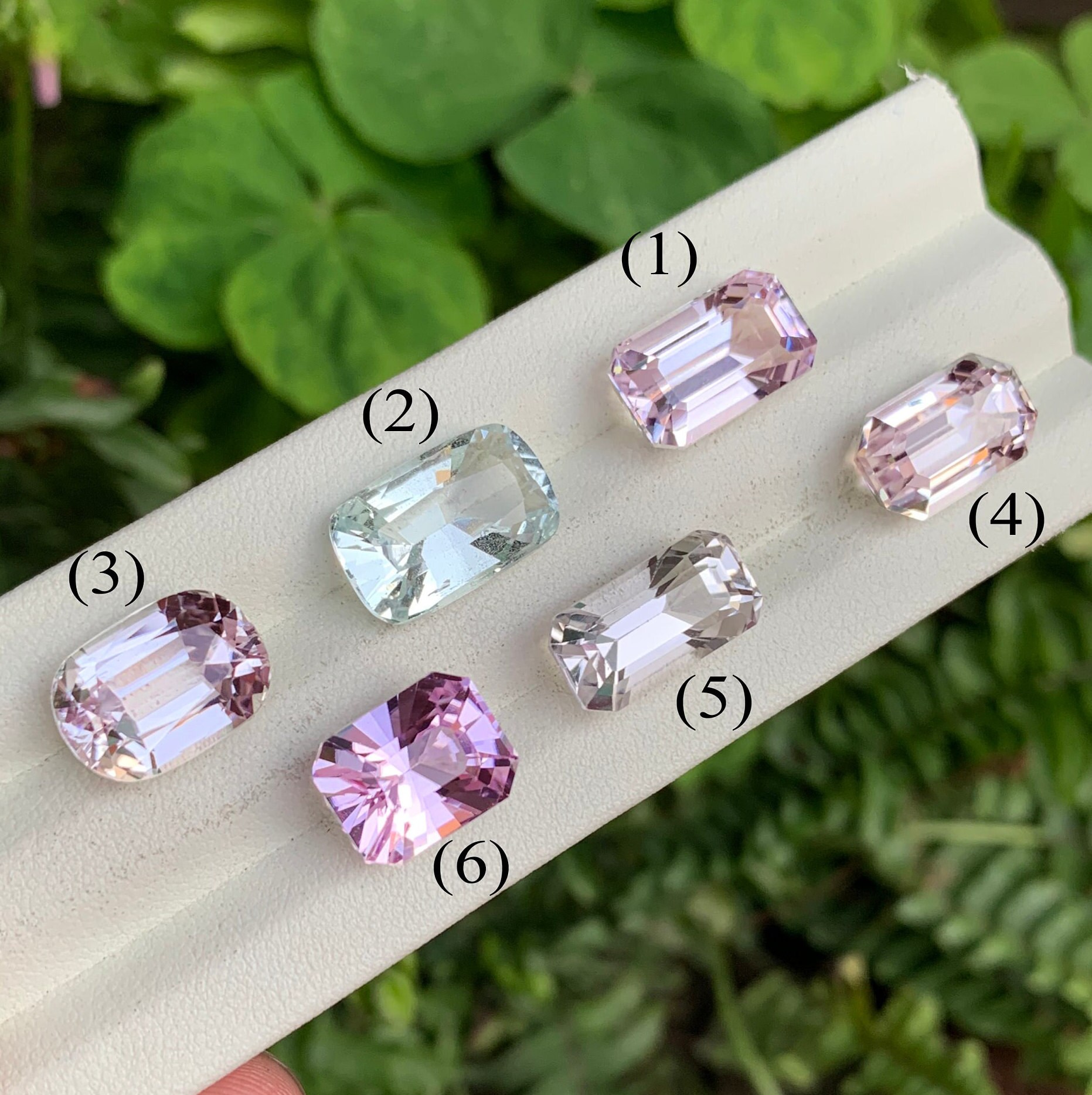 Kunzite Loose Gemstones Natural Light Pink Color Faceted - Etsy