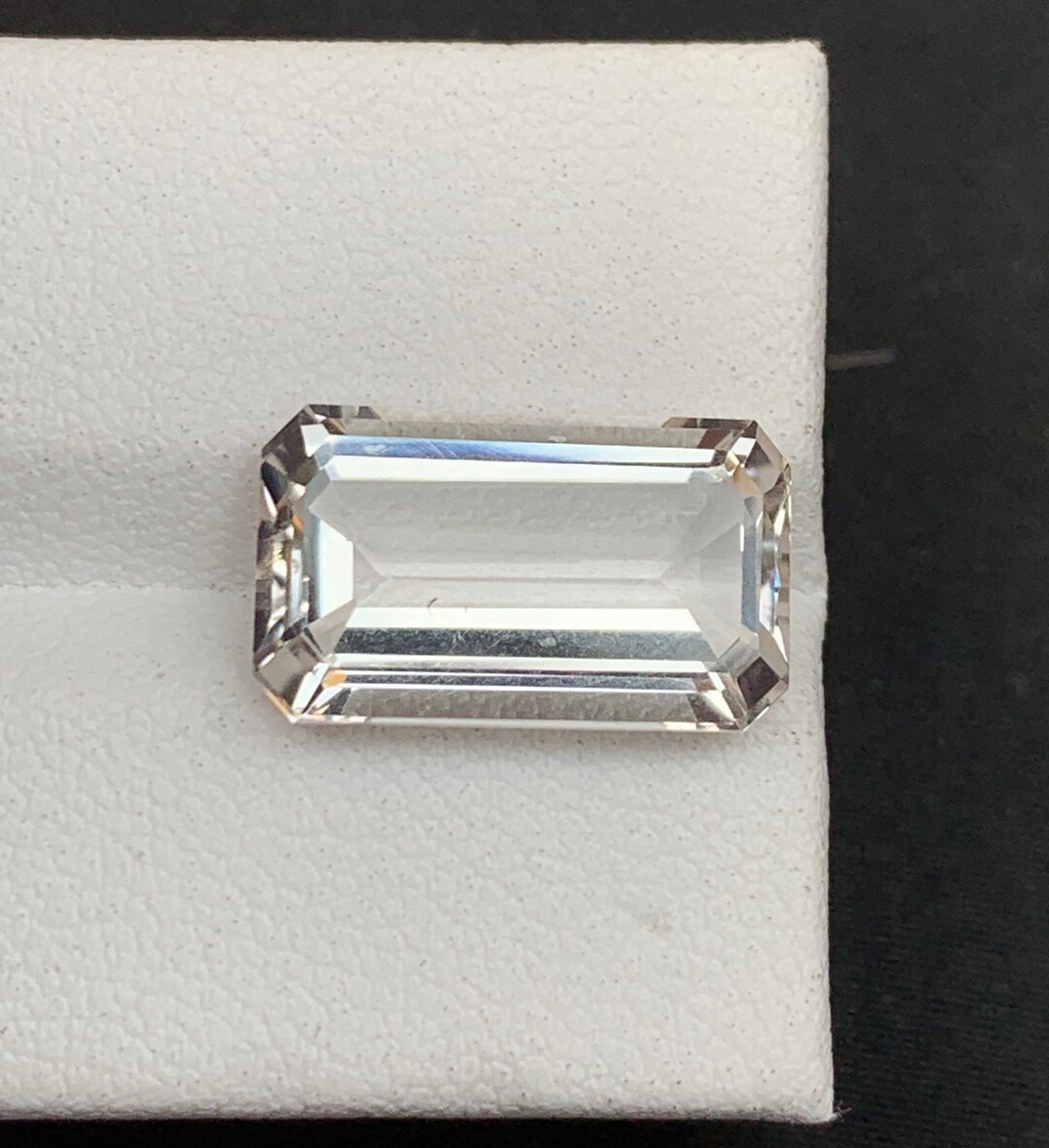 Natural Topaz Gemstone, Sherry Color Topaz Gemstone, Faceted Emerald ...