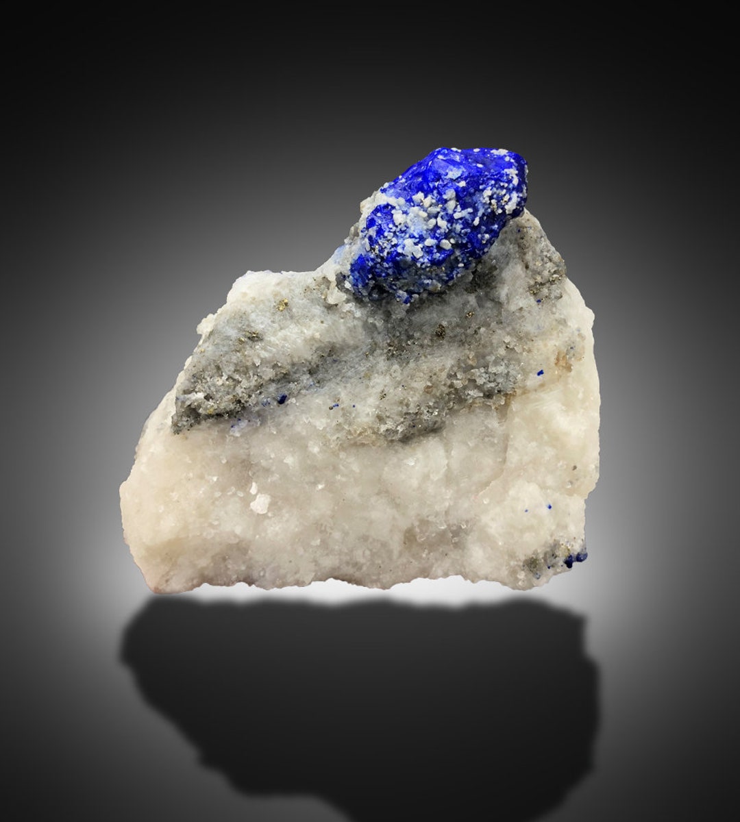 Lazurite Crystal Specimen: Ink Blue With Golden Pyrite - Afghanistan - Etsy