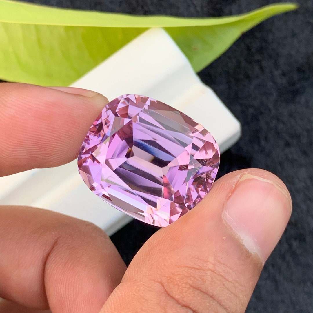 Rose Pink Kunzite Gemstone, Top Kunzite Cut Stone, Sparkling Rose Pink ...
