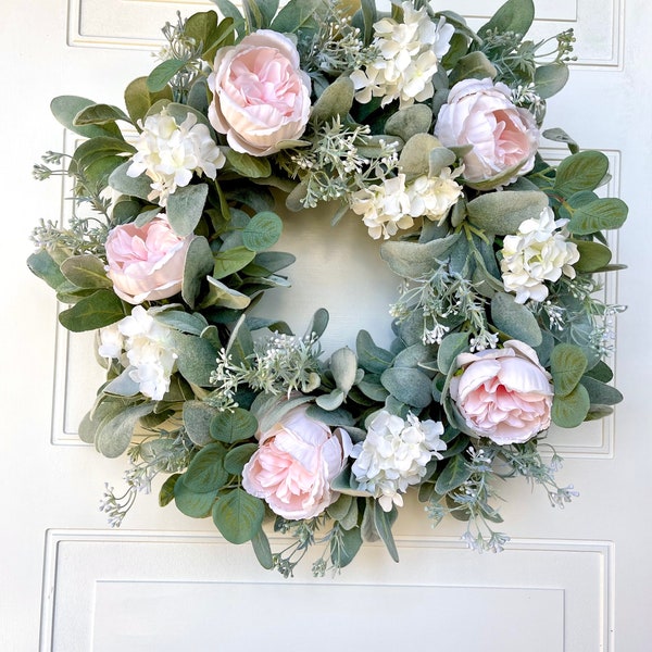 Pink Floral Wreath - Etsy