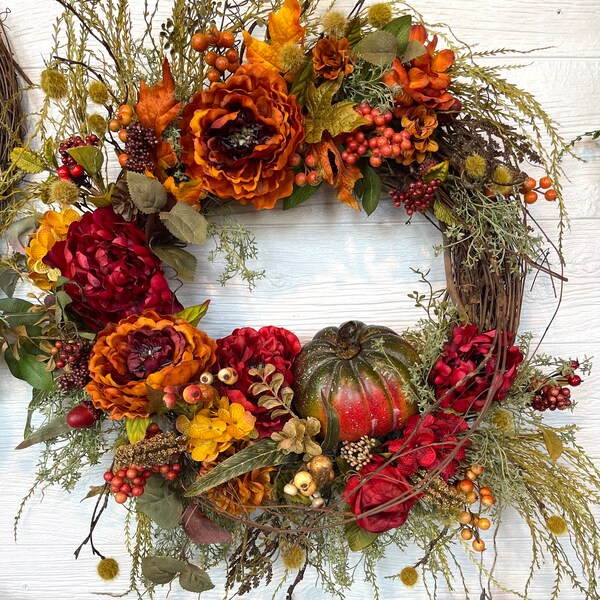Rustic Fall Wreath - Etsy