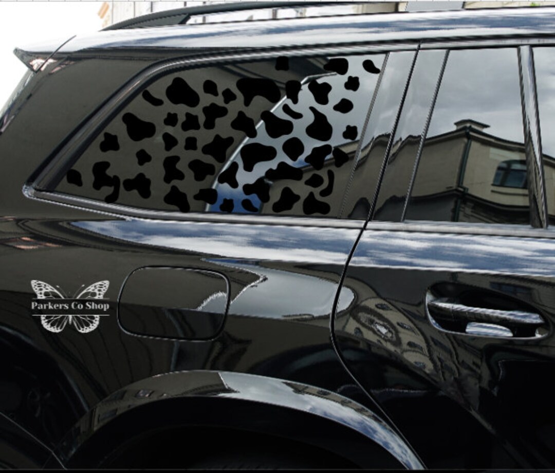 Cow Print Full Window Vinyl Decal, Universal Fit, Trim to Fit Cow Spots ...