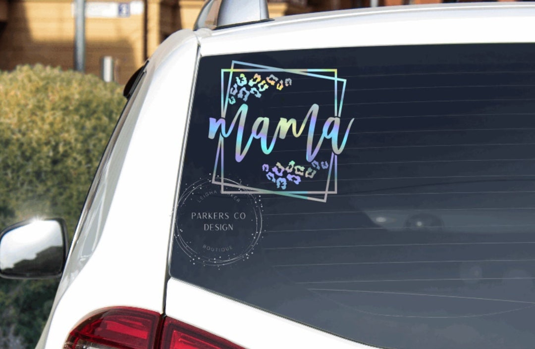 Mama Leopard Vinyl Decal, Mama Sticker, Bumper Sticker, Mom, Momma ...