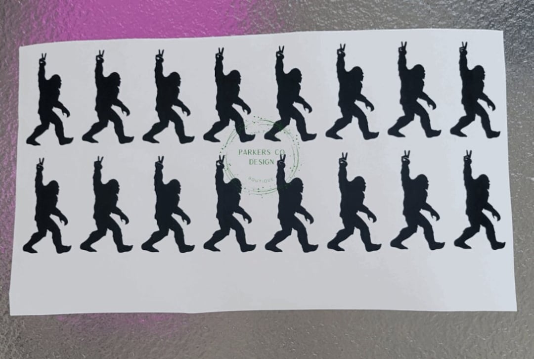 Mini Big Foot Vinyl Decal Sheets, Mini Sasquatch Stickers, Easter Egg ...