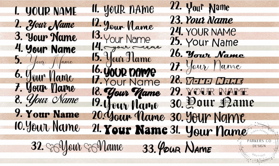 Custom Decals Choose Your Font, Color, Size Custom Bumper Stickers ...