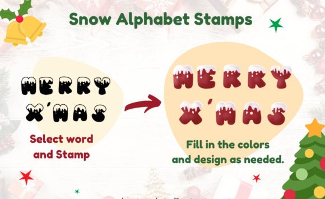 Procreate Brush Stamp : Christmas Snow iPad Illustrations - Etsy