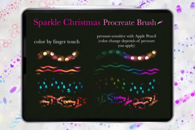 Procreate Brush Christmas Light Glow, iPad Illustrations, Procreate ...