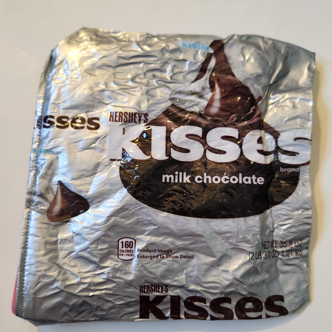 Hersheys Kisses Milk Chocolate Candy Wrapper Makeup Bag - Etsy