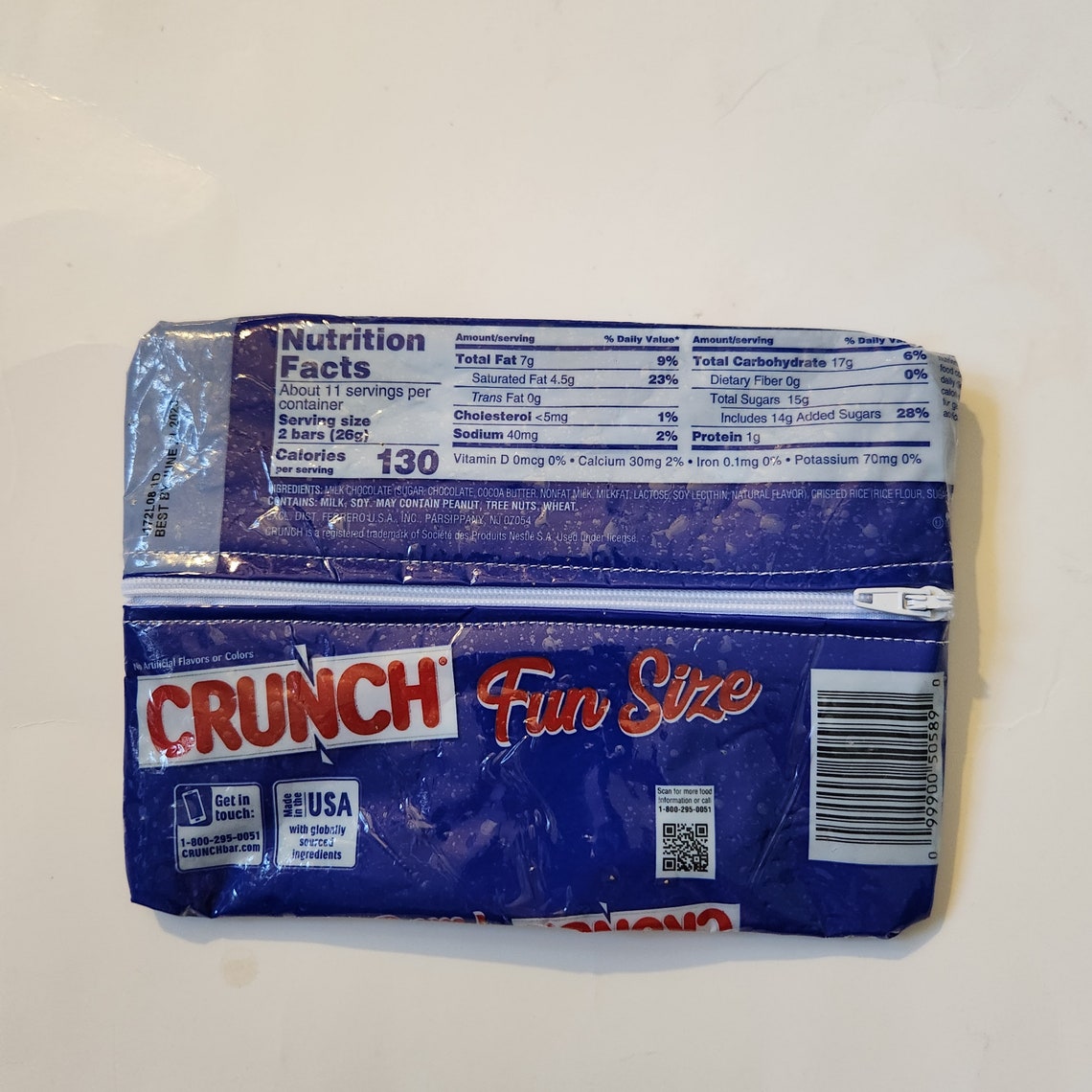 Crunch Bar Recycled Candy Wrapper Bag - Etsy