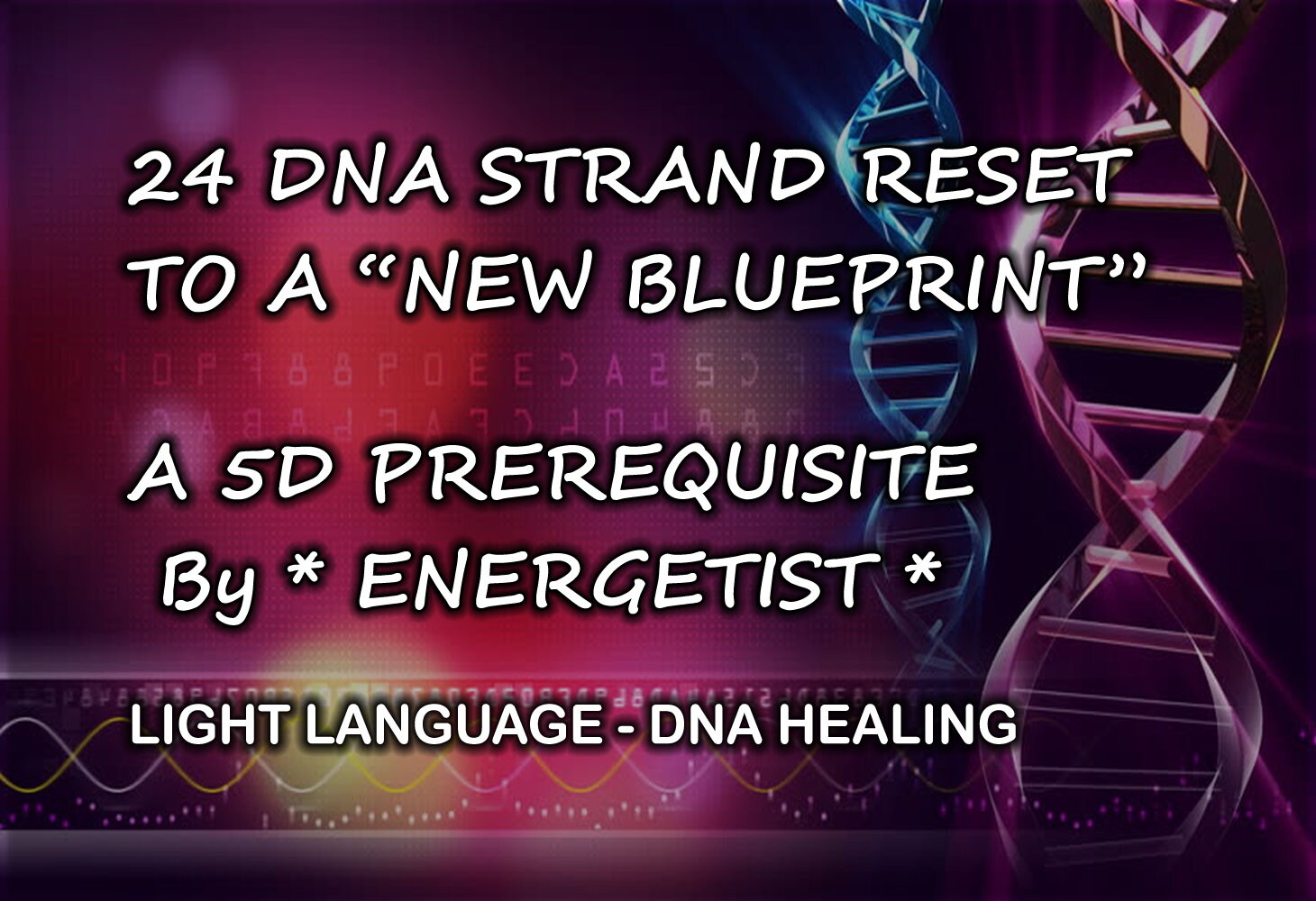 24 DNA Reset for New Blueprint Benoit Bouliane Quantum - Etsy