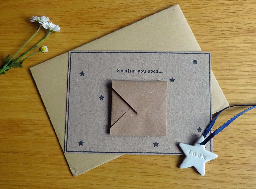 Good Luck Card With Hanging Lucky Star Good Luck Decoration in ...