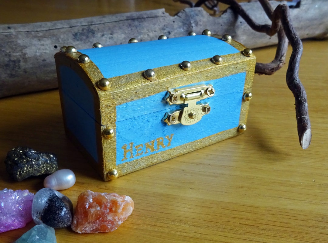 Personalised Small Wooden Treasure Chest, Small Pirate Princess ...