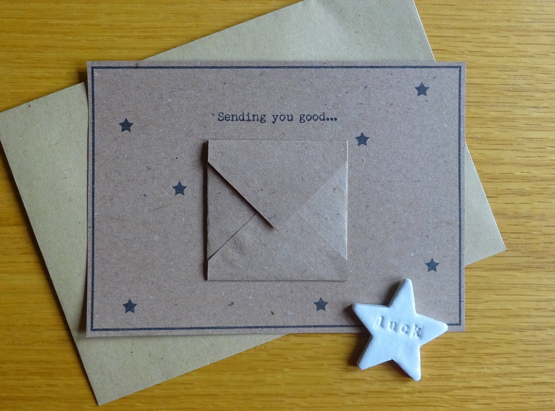 Pocket Keepsake Luck Star on Sending You Good Luck Card With Envelope ...