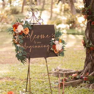 Flower Sign Decor • Sign Decor • Sign Flowers • Reception Decor ...