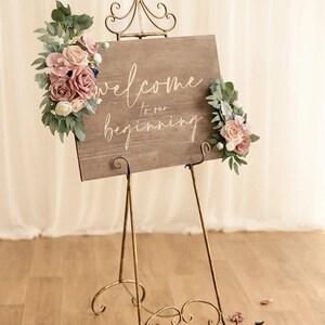 Flower Sign Decor Sign Decor Sign Flowers Reception Decor Wedding ...
