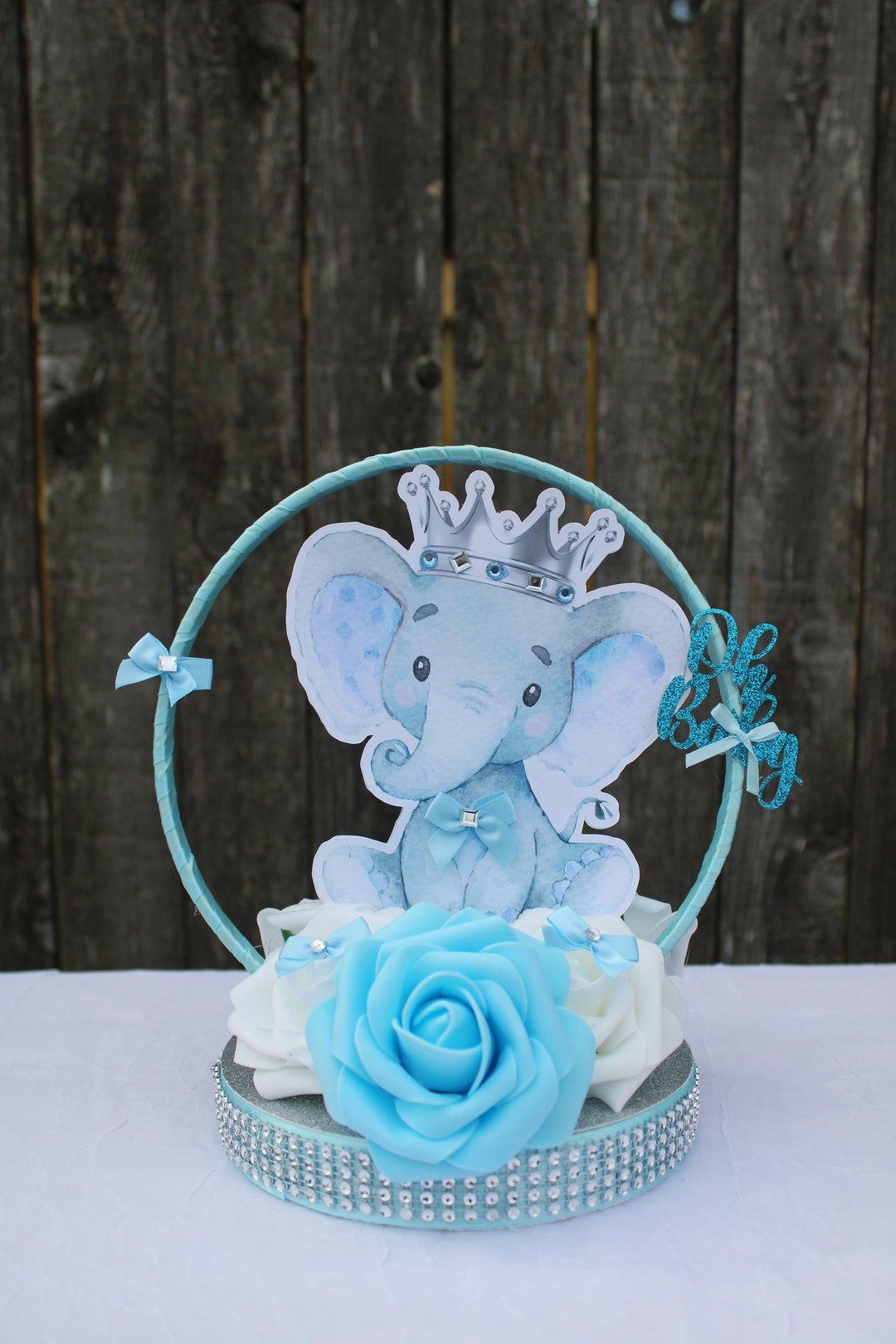 Baby Elephant Centerpiece/boy Elephant Baby Shower/boy Baby Shower/boy ...