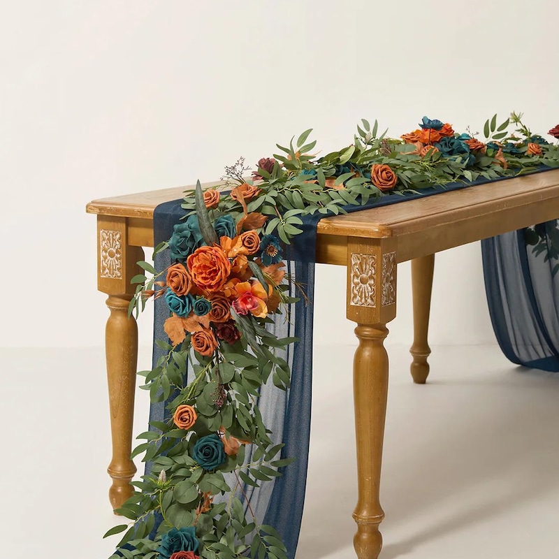Burnt Orange Flower Garland - Etsy