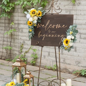 Flower Sign Decor • Sign Decor • Sign Flowers • Reception Decor ...