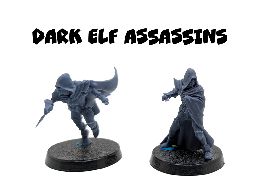 Dark Elf Assassins - Brutefun Miniatures - Etsy