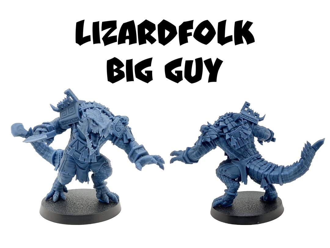 Lizardfolk Big Guy - Brutefun Miniatures - Etsy