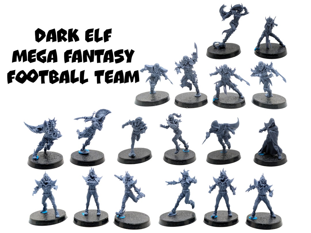 Dark Elf Mega Fantasy Football Team - Brutefun Miniatures - Etsy UK