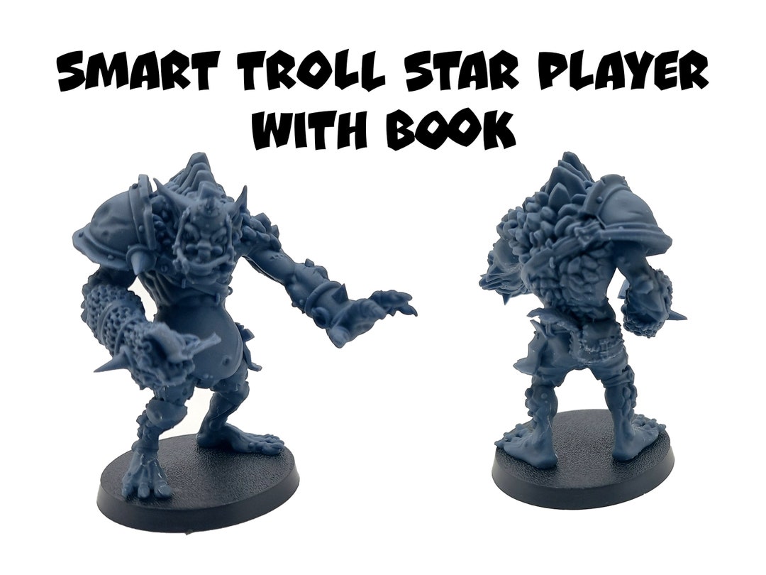 Smart Troll With Book Star Player - Brutefun Miniatures - Etsy