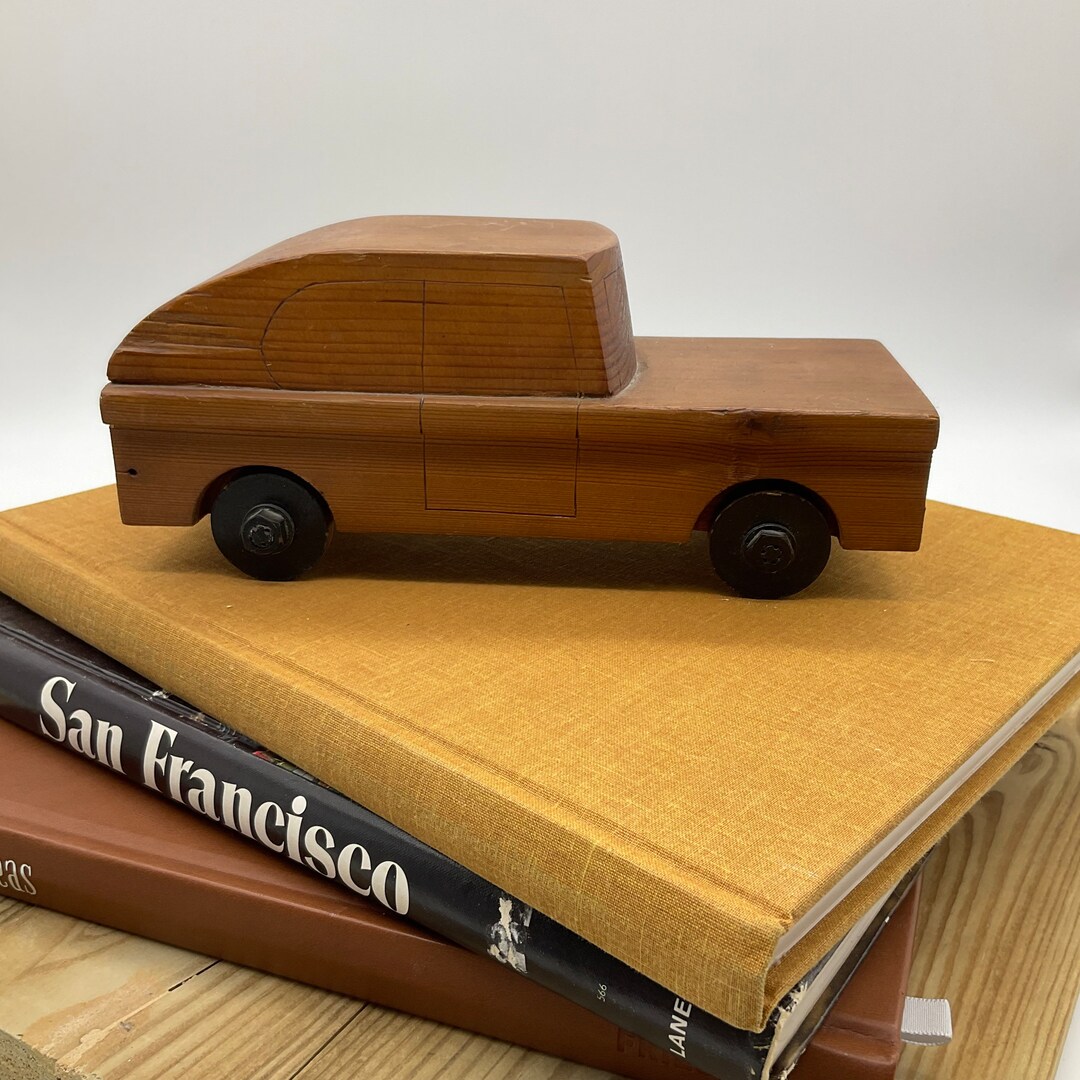 Vintage Handmade Wood Model Car - Etsy