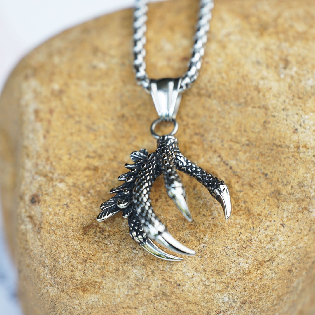 Dragon Pendant, Dragon Claw Pendant, Dragon Necklace, Dragon Claw ...