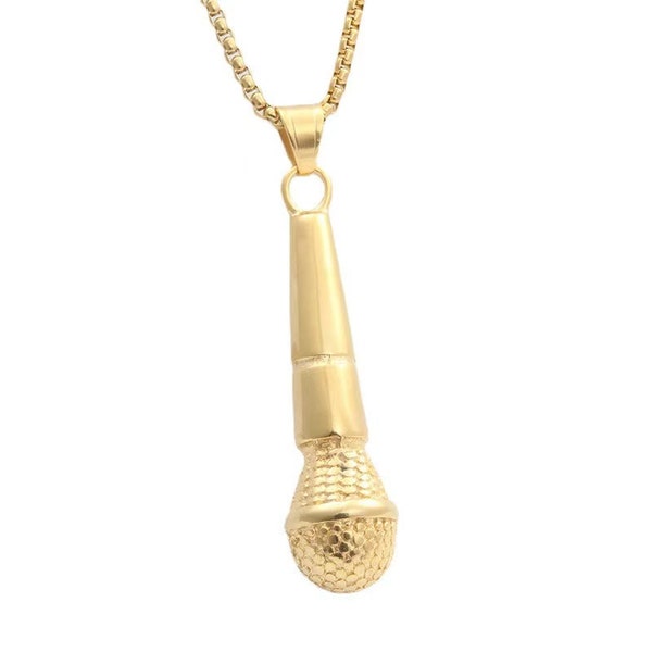 Microphone Necklace - Etsy