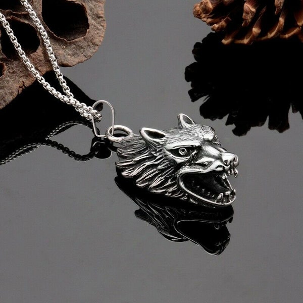 Wolf Head Necklace - Etsy