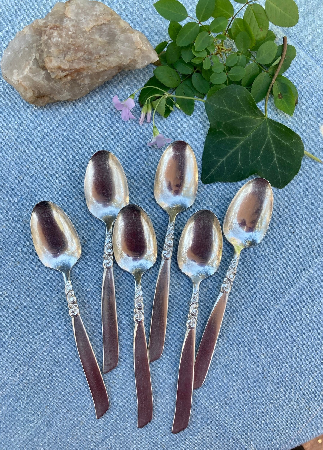 1950s 6 Spoons - South Seas Pattern by Community Silver Plate Dessert ...
