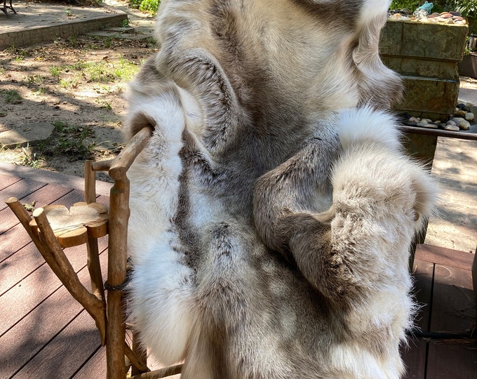 Richly Colored Large Caribou Hide 55x40 Beautiful Rug or Craft Use ...