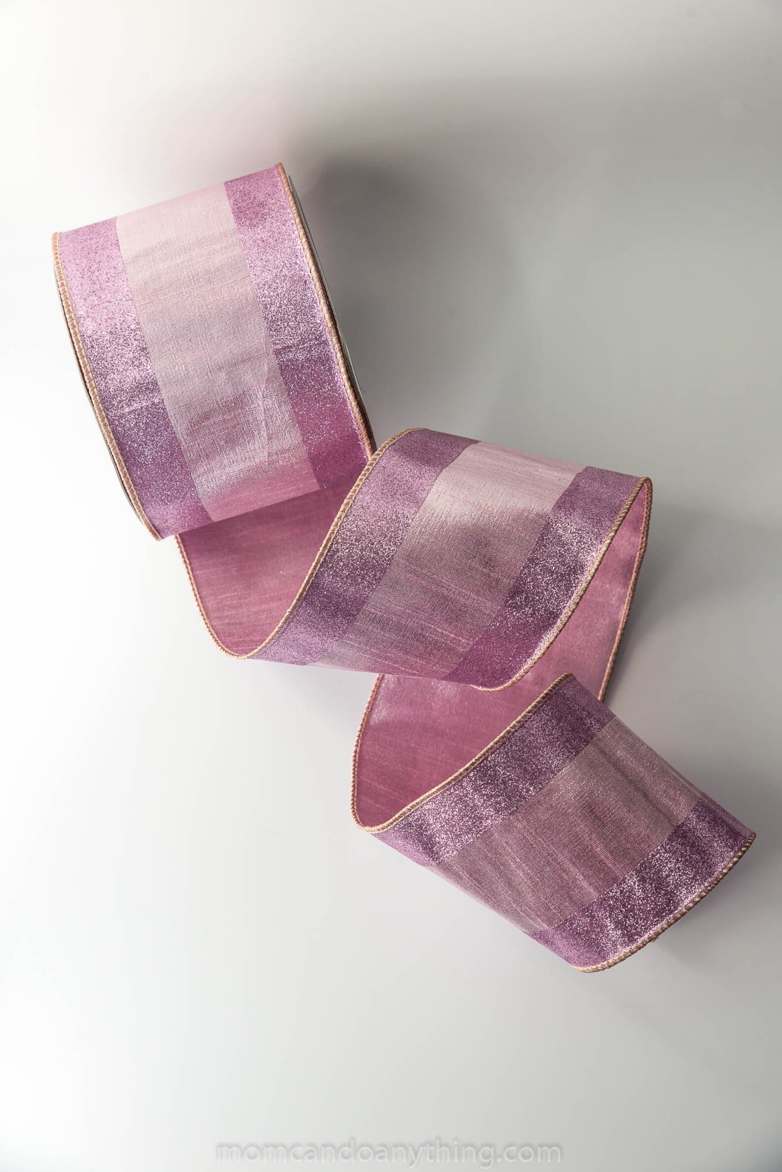 Pink Glitter Candy 4 Inch WIRED Ribbon Luxurious Designer - Etsy