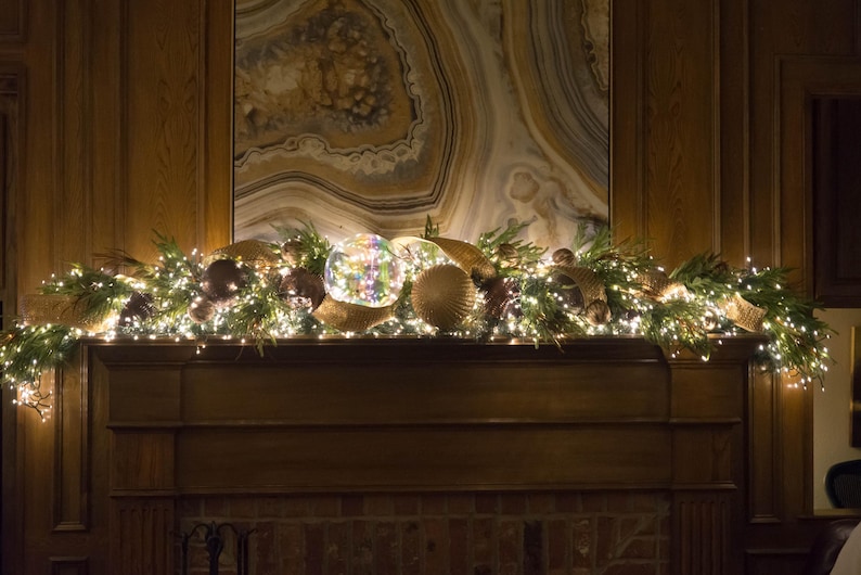 Connectable CLUSTER Garland 49.5' Green Wire 1,500 Warm White LED ...